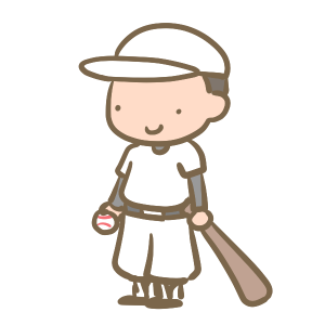 野球のダイビングキャッチのイラスト | かわいいフリー素材が無料のイラストレイン